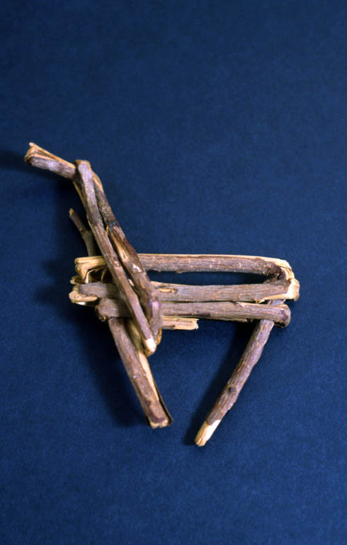 Several split twig figures, representing deer, each made from a single ...